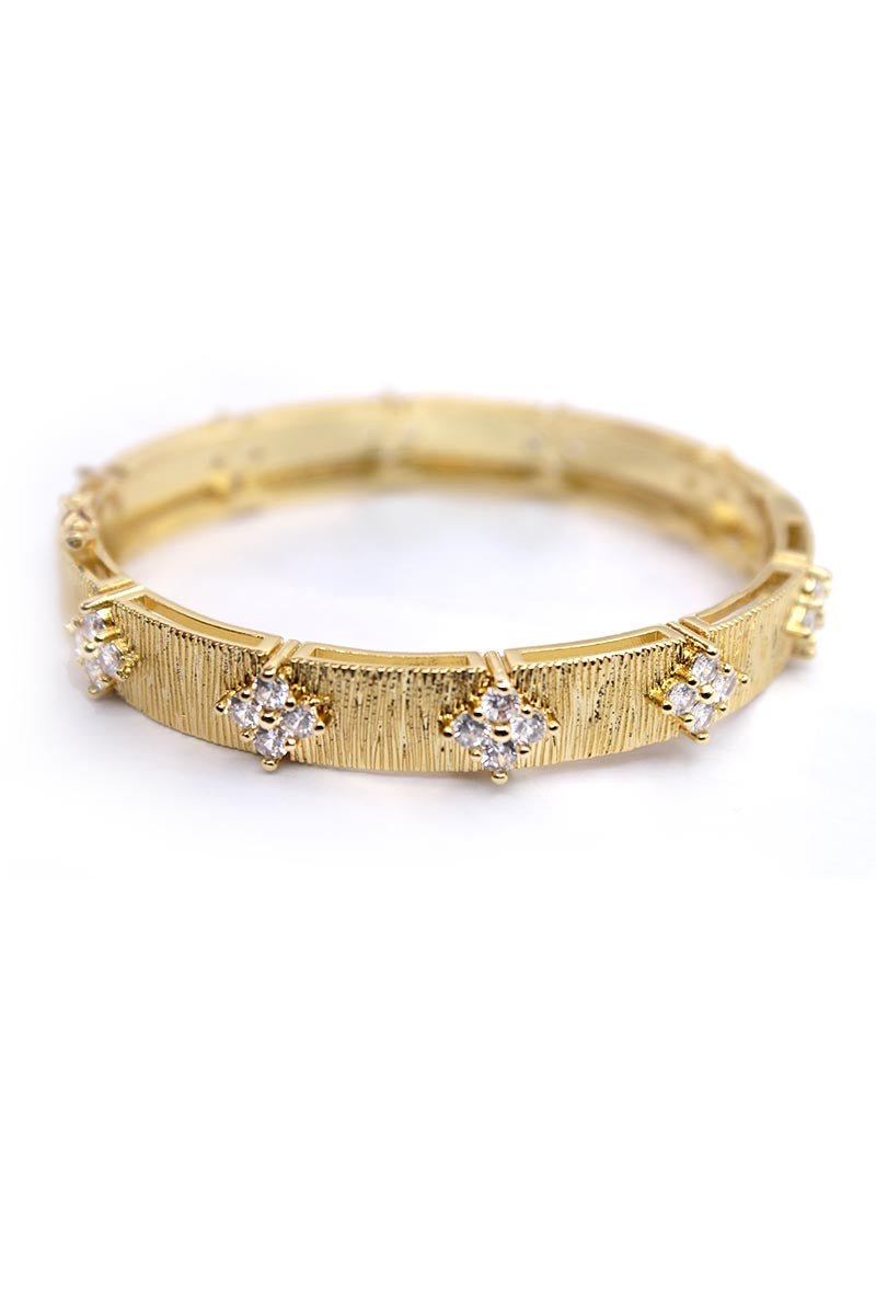 Emilia Bambou Bangle – Sculptural 18K Gold Statement